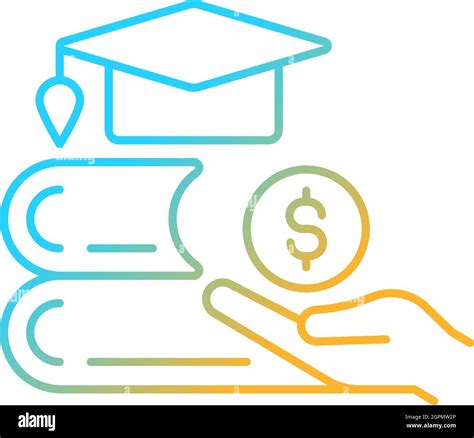 Tuition Reimbursement Gradient Linear Vector Icon Stock Vector Image