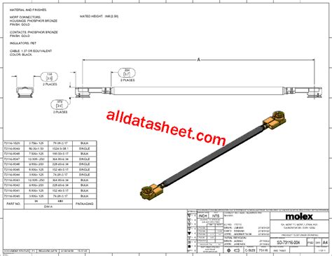 73116 0042 Datasheetpdf Molex Electronics Ltd