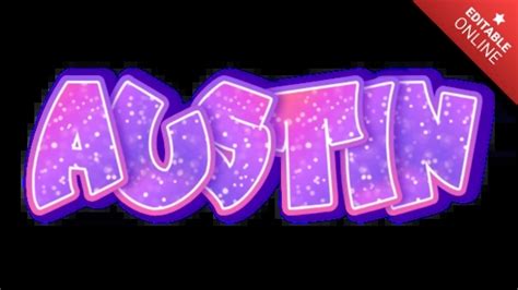 Austin Purple Graffiti Text Effect Generator