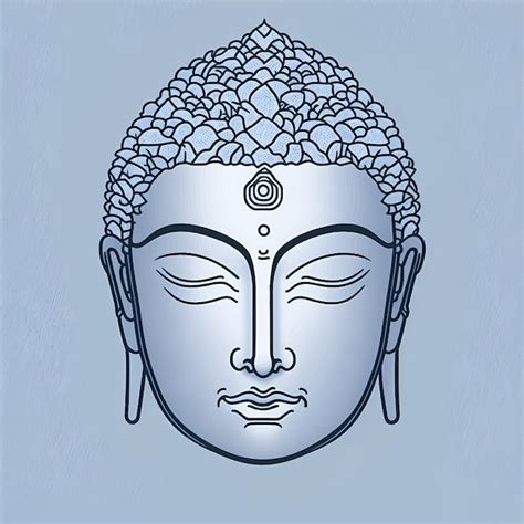 Premium Vector Buddha Face Linear Icon