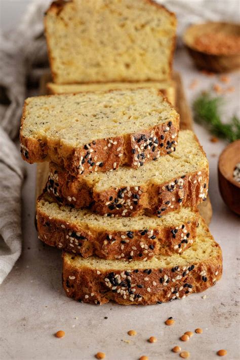 Healthy Flourless Lentil Bread The Yummy Bowl