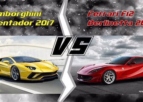 Ferrari F12 Berlinetta Vs Lamborghini Aventador