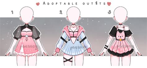 Adoptable Outfits For Sale Poses De Anime Vestidos Dibujo Bocetos