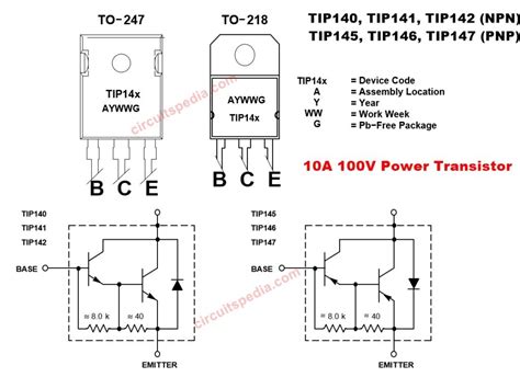 Tip140 Tip141 Tip142 Tip145 Tip147 Equivalent Datasheet