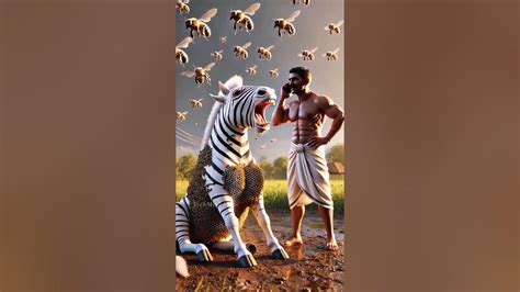 Bees Attacked A Zebra 😢 Honeybee Honey Zebra Attack Shorts Emotional Story Foryou Fyp