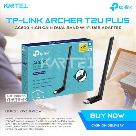 TP Link Archer T U Plus Ac High Gain Wireless Dual Band USB Adapter