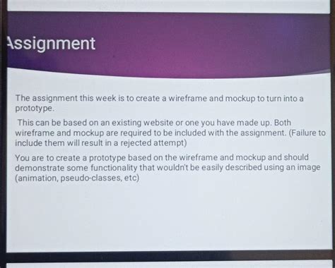 Solved The Assignment This Week Is To Create A Wireframe And