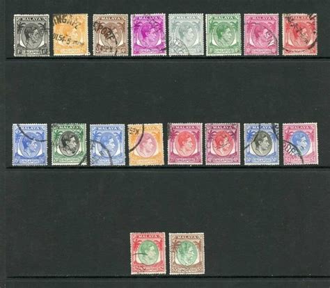 Singapore Sg1630 1948 Set Of 18 Perf 175 X 18 Fine Used Cat 60 Pounds