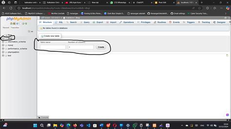 Langkah Langkah Membuat Database Di Mysql