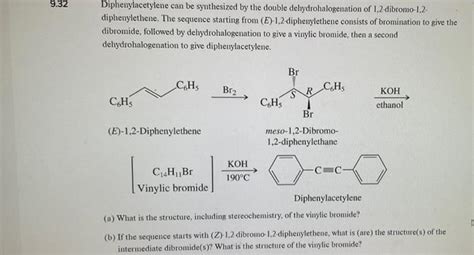 Solved Diphenylacetylene Can Be Synthesized By The Double