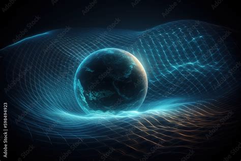 Gravity Planet Earth Gravitational Waves Concept Physical And