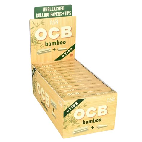 Ocb Bamboo Rolling Papers With Tips 24 Pack Dankgeek