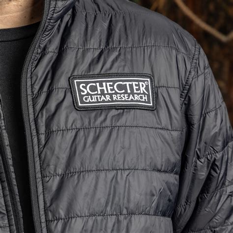 Schecter Guitar Research Logo Patch Black Puffer Jacket