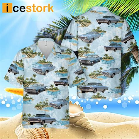 1964 Chevrolet Impala Ss Blue Hawaiian Shirt Styletrendy