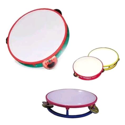 1 Unidade Pandeiro De Plastico Infantil 15 Cm Shopee Brasil