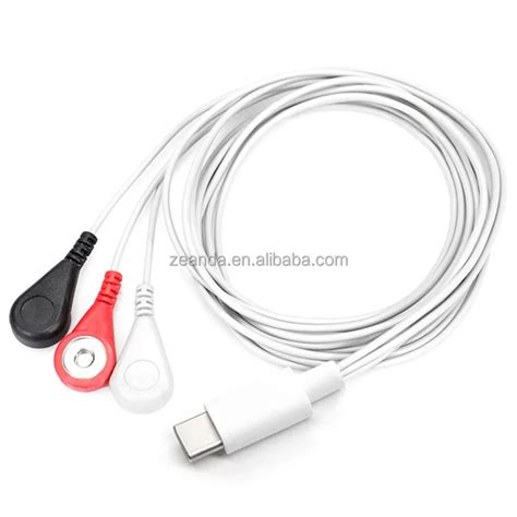 Ecg Electrode Button Ecg Cable Type C Male To 4 0mm Electrode Female