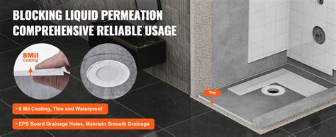 Vevor Shower Curb Kit 60x38 Shower Pan Kit With 63 Central Drain