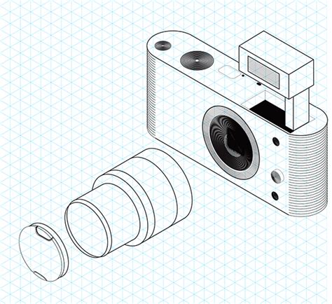 Exploded View Of Camera In Isometric Perspective 2 Images Behance