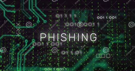Image Of Phishing Text Over Circuit Board And Data Processing Stock Illustration Illustration