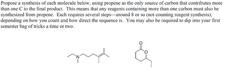Solved Propose A Synthesis Of Each Molecule Below Using