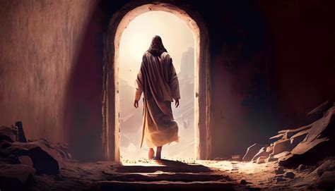 Premium Photo Jesus Christ Is Risen Coming Out Of The Tomb