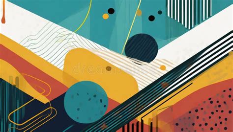 Complex Shapes And Lines Background Stock Illustration Illustration