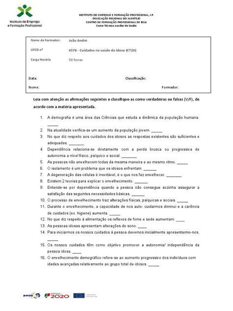 Cuidados Na Saúde Do Idoso Avaliação Pdf Terceira Idade