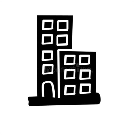 Flat Icon Of Building Construction Vector Stock Vector Illustration