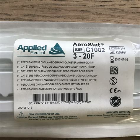 New Applied Medical C1002 Percutaneous Chlangiography Catheter With