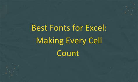 20 Best Fonts For Excel Making Every Cell Count Pttrns