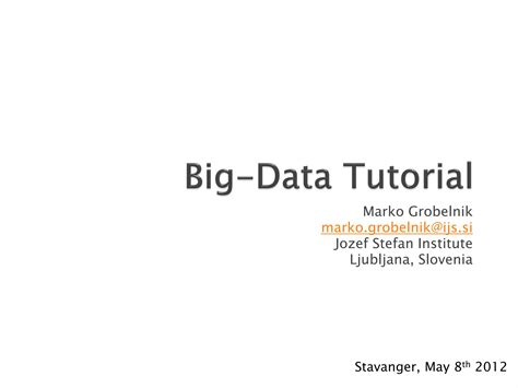 Big Data Tutorial Ppt