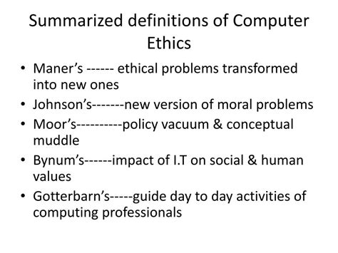 Ppt Lecture 2 What Is Computer Ethics Special Status Of Computer