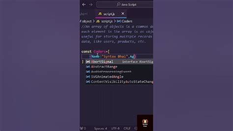 Check Out Our Full Video On Array Of Objects ⬆️ Coding Programming Javascript Vscode Css