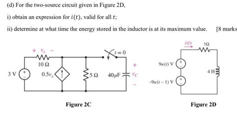 Solved D For The Two Source Circuit Given In Figure D I Chegg