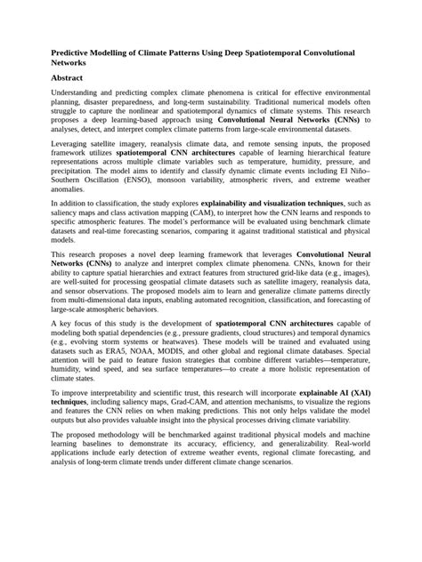 Predictive Modeling Of Climate Patterns Using Deep Spatiotemporal