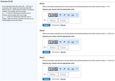 Solved Exercise Part A A Thin Spherical Shell With Chegg