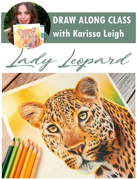 Draw Along Class Lady Leopard Grizaye Art