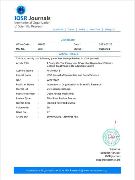 Amrish Selvarasan On Linkedin Researchpaper Iosr