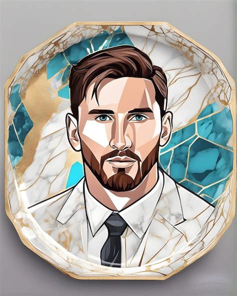 Ilustración De Fondo Dibujo Cabeza Messi Foto Premium