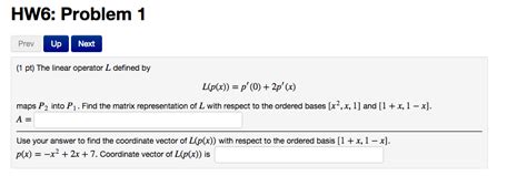 solved the linear operator l defined by l p x p 0
