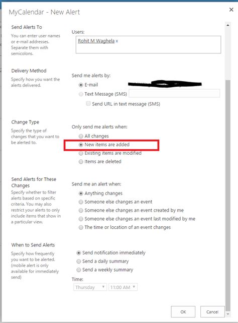 How Can I Send E Mail Alerts From Sharepoint 2013 Calendar Sharepoint