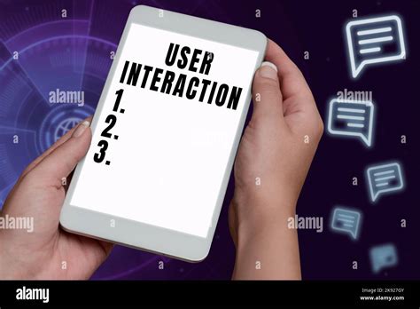 Hand Writing Sign User Interaction Business Showcase How The Customer Acts On The System And