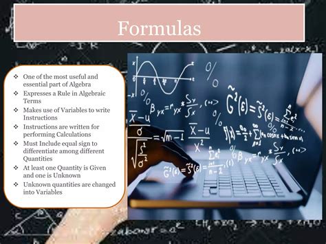 Algebra And Formulas Pptx