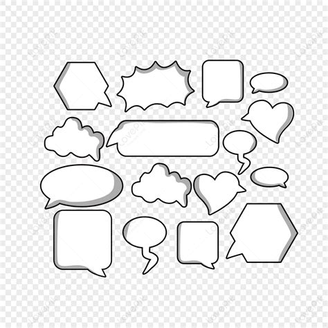 만화 대화거품하얀연설 Png 일러스트 무료 다운로드 Lovepik
