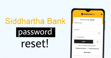 How To Reset Siddhartha Bank Mobile Banking Password 2024