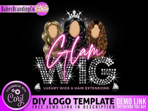 Hair Logo Diy Hair Logo Wig Logo Hair Extension Logo Hair Salon