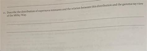 Solved I1 Describe The Distribution Of Supernova Remnants