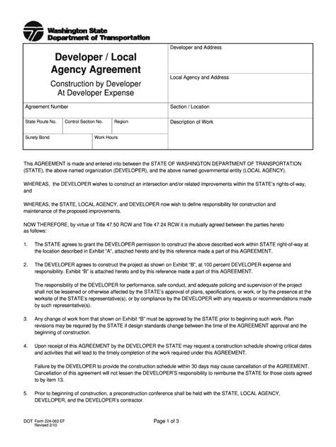 Fillable Online Wsdot Wa Form 24 054 Ef Wsdot Wa Fax Email Print Pdffiller