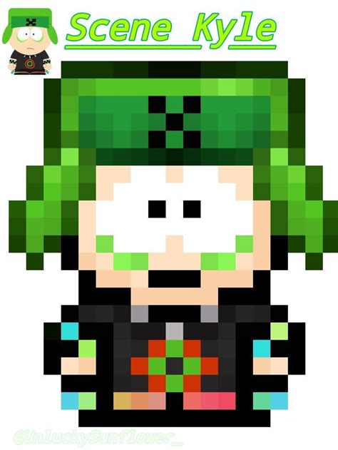 Minecraft Pixel Art Templates South Park Kyle