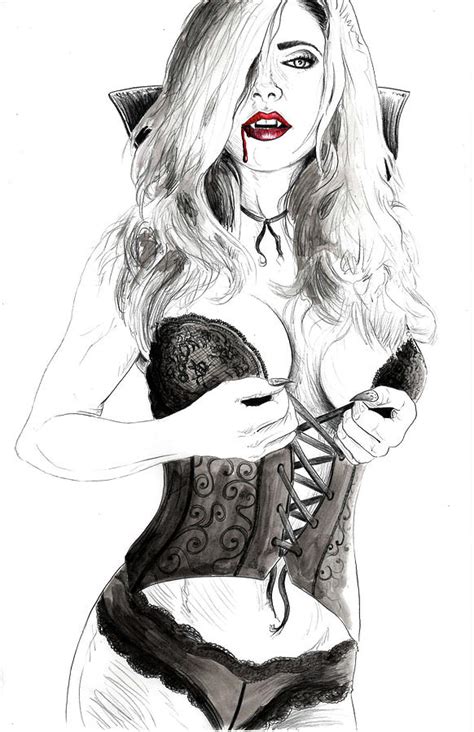 Sexy Vampire Drawing
